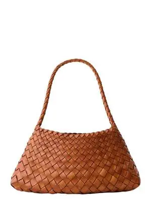 Dragon Diffusion Rosanna' Mini Woven Leather Shoulder Bag - Brown