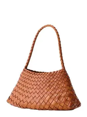 Dragon Diffusion Rosanna' Mini Woven Leather Shoulder Bag - Brown