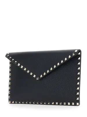 Valentino Garavani Leather Clutch With Rockstud Decoration - Multicolor