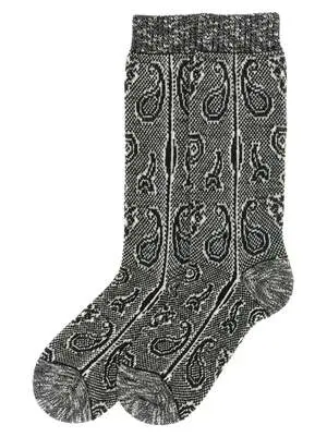 Dries Van Noten Paisley Jacquard Crew Socks