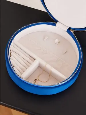 L’ATELIER NAWBAR L'atelier Nawbar Embroidered Velvet Jewelry Case