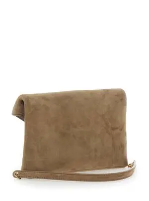Saint Laurent Pw Mbag Suede Satin Calf - Cream