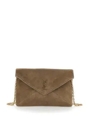 Saint Laurent Pw Mbag Suede Satin Calf - Cream