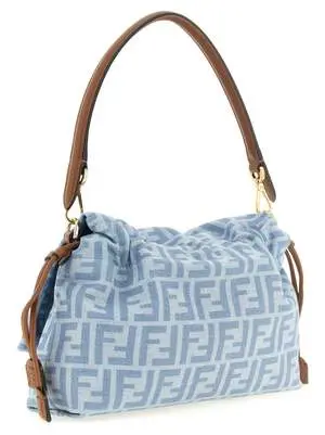 Fendi Mamma Baguette Medium Shoulder Bag - Blue