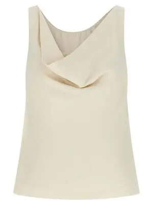 BRUNELLO CUCINELLI Brunello Cucinelli Sleeveless Draped Neck Top