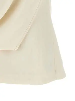 Brunello Cucinelli Sleeveless Draped Neck Top - White