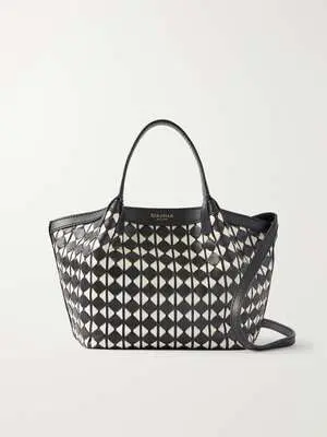 SERAPIAN Mosaico Leather Shoulder Bag - Black