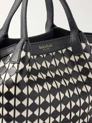 SERAPIAN Mosaico Leather Shoulder Bag