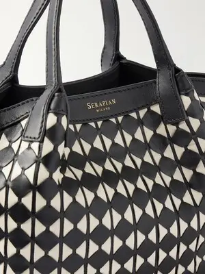 SERAPIAN Mosaico Leather Shoulder Bag