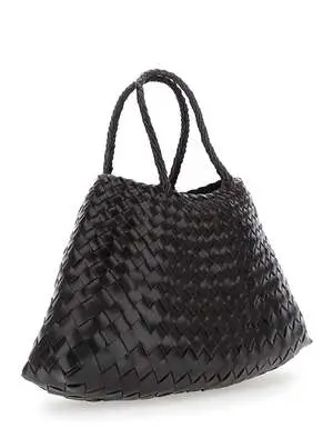 Dragon Diffusion Santa Croce Woven Leather Handbag - Brown
