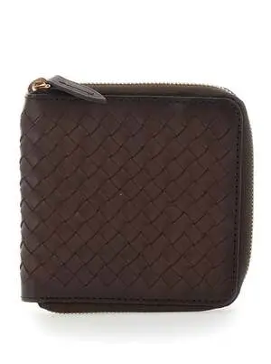 Dragon Diffusion Wallet With Woven Design In Leather For