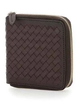 Dragon Diffusion Wallet With Woven Design In Leather For