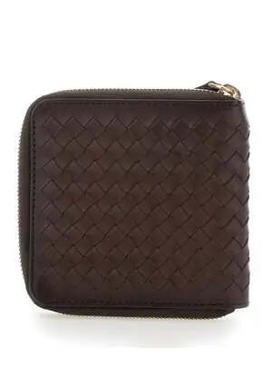 Dragon Diffusion Wallet With Woven Design In Leather For