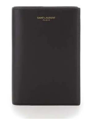 Saint Laurent Bicolor Leather Passport Holder - Multicolor