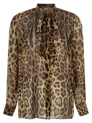 DOLCE & GABBANA Dolce & Gabbana 'Leo' Print Silk Georgette Shirt