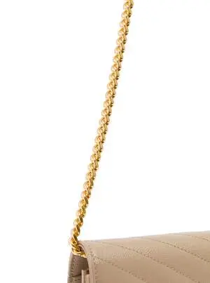 Saint Laurent Cassandre' Crossbody Bag In Chevron Matelassé Leather - Cream