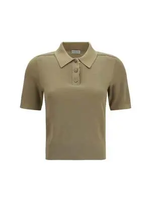 Burberry Knit Polo With Check Trim