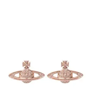 VIVIENNE WESTWOOD Mini Bas Relief Earrings With Crystals - Pink