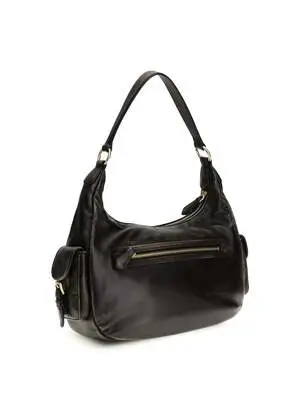 Miu Miu Leather Pocket Shoulder Bag - Brown