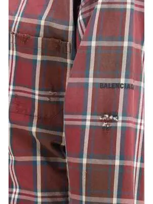 Balenciaga Zip Shirt In Cotton-blend Flannel