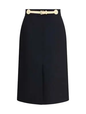 Valentino Garavani Belted Midi Skirt - Black