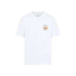 Casablanca Flower Court Icon T-shirt - White