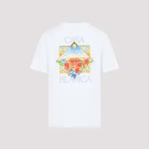 Casablanca Flower Court Icon T-shirt - White