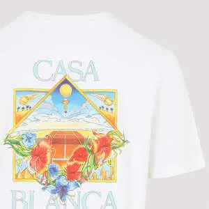 Casablanca Flower Court Icon T-shirt - White