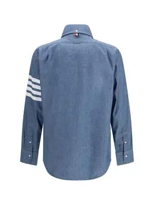 Thom Browne Denim Shirt With Logo