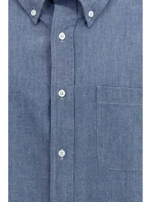 Thom Browne Denim Shirt With Logo