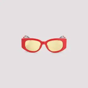 Casablanca Oval Wave Sunglasses - Red