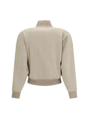 Gucci Silk Poplin Zip Bomber Jacket - Cream