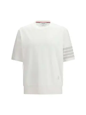 Thom Browne 4-bar Cotton Jersey T-shirt - White