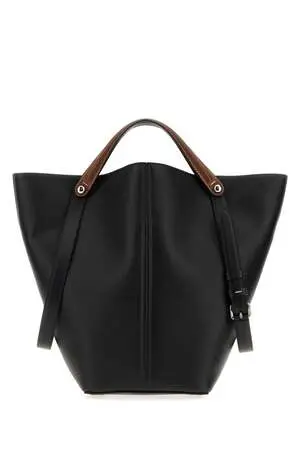 MAISON MARGIELA Leather Dress-age Bucket Bag - Black