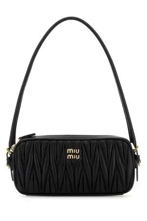 Miu Miu Leather Shoulder Bag - Black