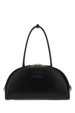 Miu Miu Quilted Leather Shoulder Bag - Black