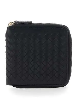 Dragon Diffusion Wallet With Woven Design In Leather For - Black