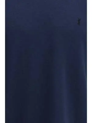 Saint Laurent Cassandre Piqué T-shirt - Blue