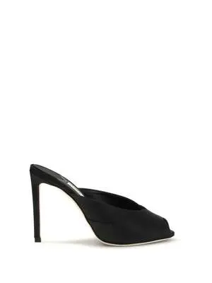 JIMMY CHOO Brigitte Mules Sandals - Black