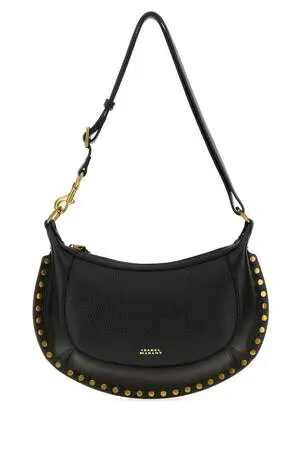 Isabel Marant Étoile Leather Oskan Moon Crossbody Bag - Black