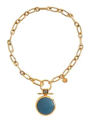 La DoubleJ Shen Loop Gold-plated Brass Necklace - Silver