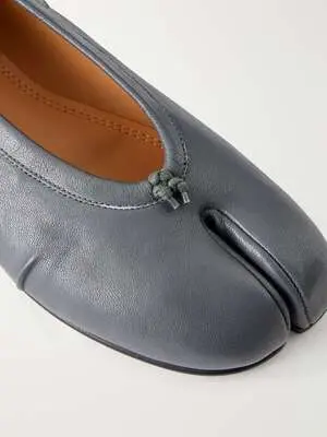 MAISON MARGIELA Tabi Split-toe Textured Leather Ballet Flats