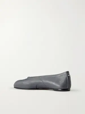 MAISON MARGIELA Tabi Split-toe Leather Ballet Flats - Gray