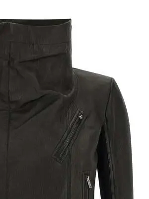 Rick Owens Lambskin Classic Biker Jacket