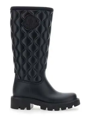 Moncler Quilted Rain Boots - Black