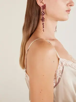 Simone Rocha Floral Drip Crystal-embellished Earrings