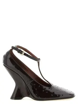 DRIES VAN NOTEN Dries Van Noten Sculptural Heel Pumps With Ostrich Effect