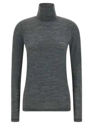JIL SANDER High Neck T-shirt - Gray