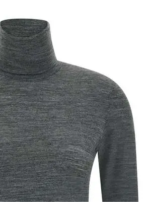 JIL SANDER High Neck Long Sleeve T-shirt - Gray