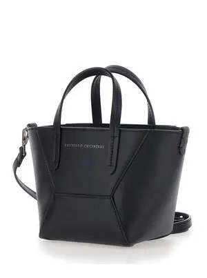 Brunello Cucinelli Mini "duo" Leather Tote - Multicolor